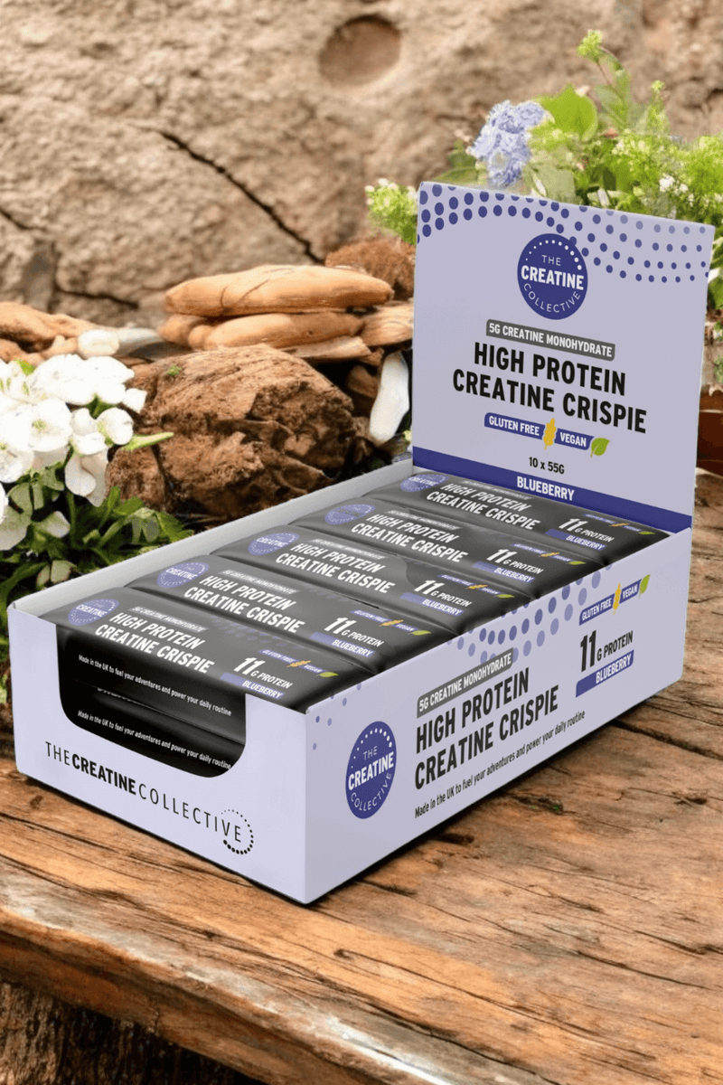Blueberry Protein Crispy Bar - 5g Creatine x 10 – The Creatine Collective